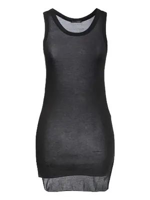 ANN DEMEULEMEESTER Tank Top In Cotton And Silk - Black