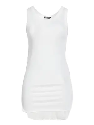 ANN DEMEULEMEESTER Tank Top In Cotton And Silk - White