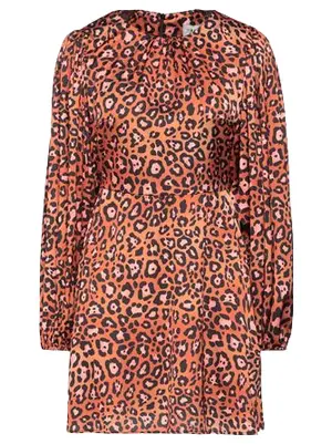 BERNA Leopard-print Mini Dress - Red