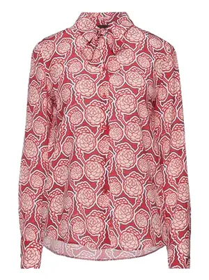 TRUSSARDI Floral-print Crepe Shirt - Red