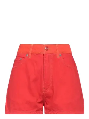 GANNI Denim Shorts - Red