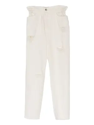 ANIYE BY Cotton Denim Mom Jeans - White