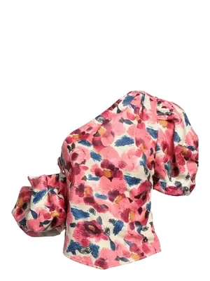Isabel Marant Floral Leather Top - Pink
