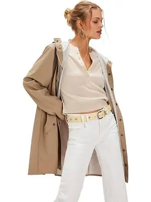 Rains Long Rain Jacket Beige