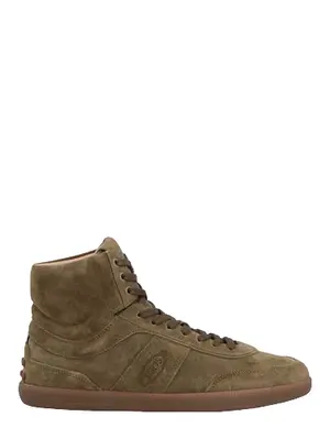 TOD'S Military Leather High-top Sneakers - Green