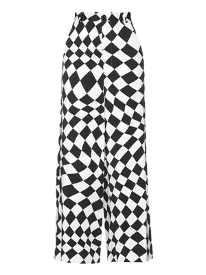 MAISON MARGIELA MM6 MAISON MARGIELA Checked Wide Leg Pants