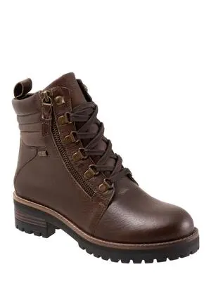 Softwalk SoftWalk® Everett Lace-Up Boots Dark Brown Tumbled Leather