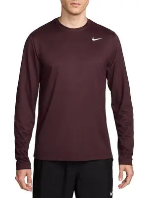 Nike Nike Legend Long-Sleeve Dri-FIT Training T-Shirt Burgundy Crush/white