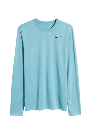 Nike Nike Legend Long-Sleeve Dri-FIT Training T-Shirt Denim Turquoise/ Black