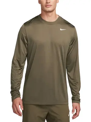 Nike Nike Legend Long-Sleeve Dri-FIT Training T-Shirt Medium Olive/white