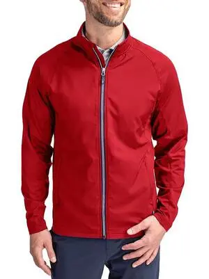 Cutter & Buck Adapt Hybrid Full Zip Jacket Red