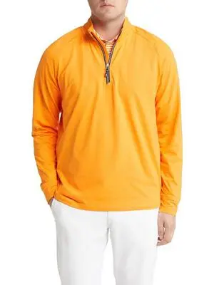 Cutter & Buck Adapt Knit Quarter Zip Pullover - Orange Burst
