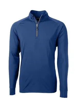 Cutter & Buck Adapt Knit Quarter Zip Pullover - Tour Blue