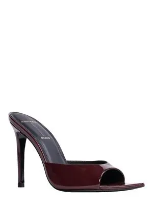 BLACK SUEDE STUDIO Brea Pointed Toe Sandal - Raisin Patent