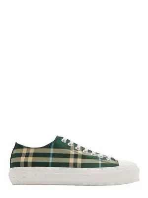 Burberry Burberry Check Nylon Blend Low-Top Sneakers Leaf