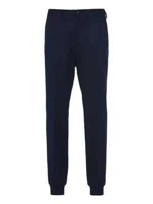 Prada Tapered Wool Trousers - Blue