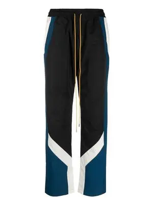 Rhude Colour-block Track Pants - Black