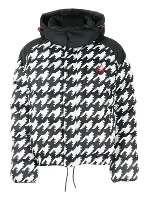 Perfect Moment Houndstooth-print Puffer Jacket - Black