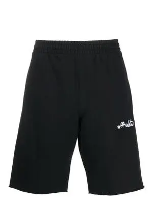 Off-White Script Logo Track Shorts - Black