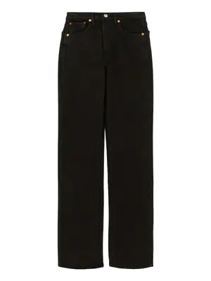 RE/DONE Straight-leg High-rise Jeans - Black