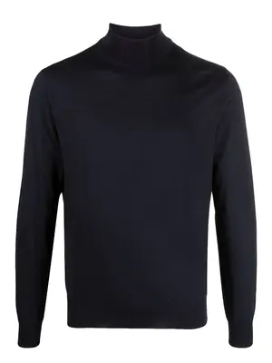 Corneliani Roll-neck Knit Jumper - Blue
