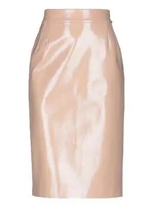 LIU •JO Midi Coated Pencil Skirt - Pink