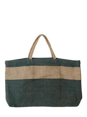 WILL & ATLAS Hayes Wide Market Shopper Jute Tote - Grey/natural