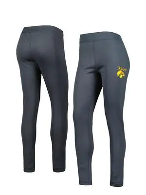 CONCEPTS SPORT Iowa Hawkeyes Upbeat Sherpa Lined Leggings - Charcoal