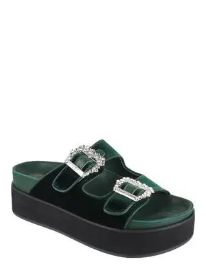 ZIGI Rosalinda Platform Slide Sandal Green