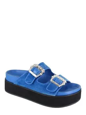 ZIGI Rosalinda Platform Slide Sandal Turquoise