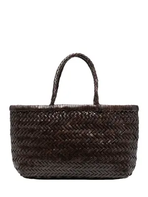 Dragon Diffusion Interwoven Leather Tote - Brown