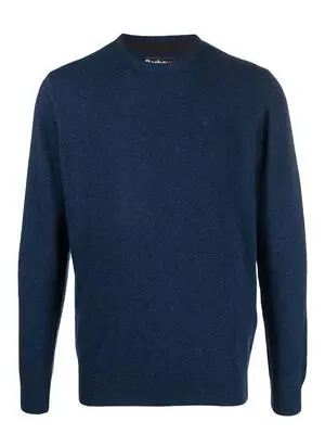 Barbour Logo-embroidered Wool Sweater - Blue