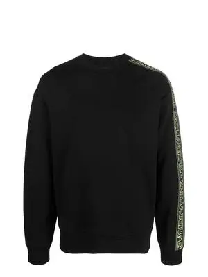 Karl Lagerfeld Logo-tape Crew Neck Sweatshirt - Black