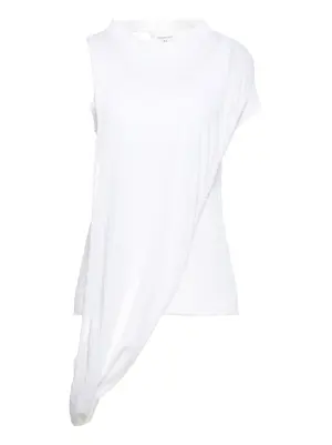 Liviana Conti Linen-Blend Knit Sleeveless Top Ivory