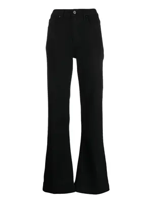 Paige Leenah High-waist Flared Jeans - Black