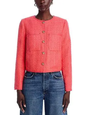 Aqua Aqua Tweed Jacket Coral