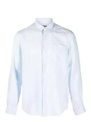 Vilebrequin Caroubis Long-sleeved Linen Shirt - Blue