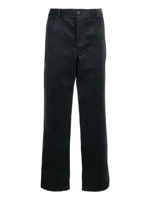 Wood Wood Corduroy Straight-leg Trousers - Blue