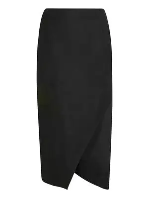 Alexander McQueen Front-slit Midi Skirt - Black