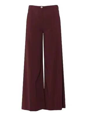 Liviana Conti Wide Leg Viscose-Blend Pants Brown