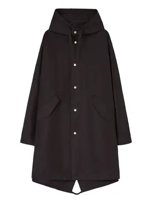 JIL SANDER Logo-print Hooded Parka - Black
