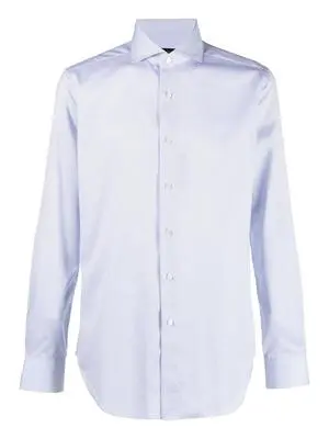 DELL'OGLIO Long-sleeve Button-up Shirt - Blue