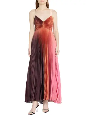 A.L.C. A.L.C. Ariya Pleated Maxi Dress Pinkchoco