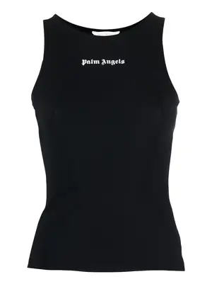 Palm Angels Logo-print Tank Top - Black