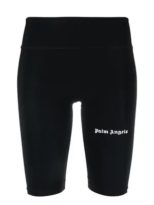 Palm Angels Side-stripe Cycling Shorts - Black