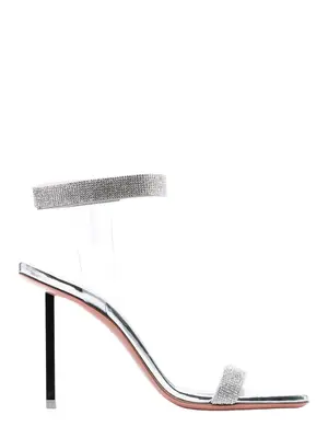 Amina Muaddi Rih 95mm Sandals - Silver