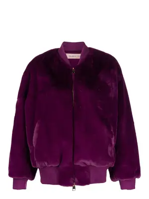 BLANCA VITA Faux-fur Bomber Jacket - Purple