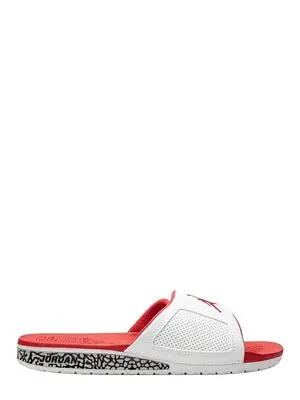 JORDAN Hydro Iii Retro Fire Red Slides - White
