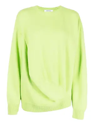 ENFOLD Slouched-knit Sweatshirt - Green