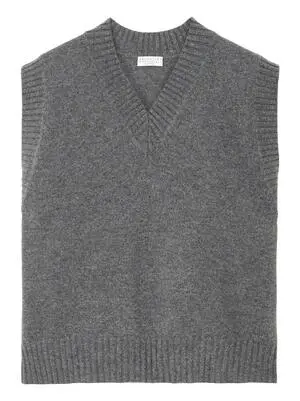 Brunello Cucinelli Cashmere Vest Gray